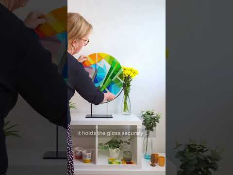 Custom-made stand for glass art