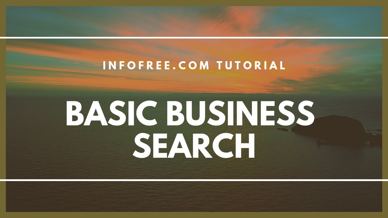 Infofree.com | Tutorial | Basic Business Search