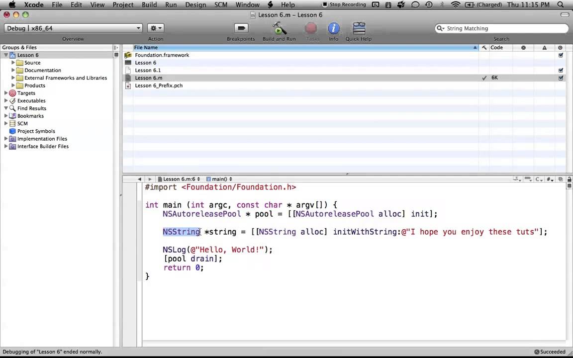 Objective C Programming Tutorials  |  NSString