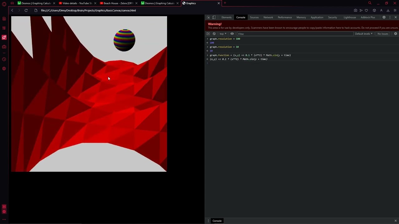3D Graphics Engine Using 2D Canvas Element
