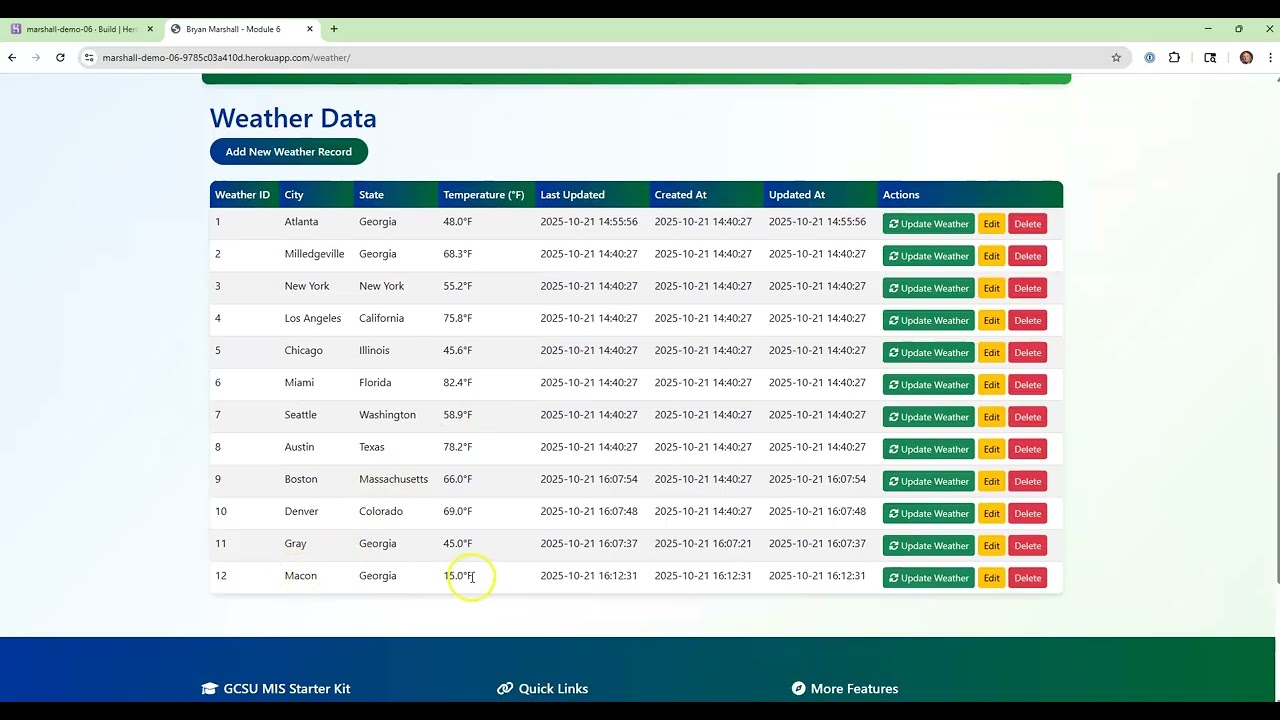 Module 6 - Demo Overview