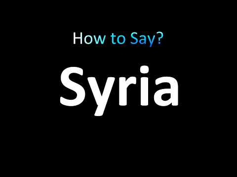 How to Pronounce Syria (correctly!)