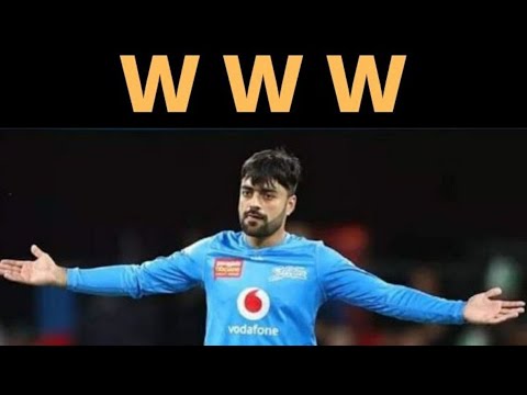 Rashid Khan Hattrick 3 Wickets in 3 Ball & Made World Record In T20 SRH VS MI| Hattrick by Rashid