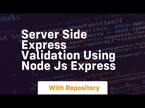 Server side express validation using node js express