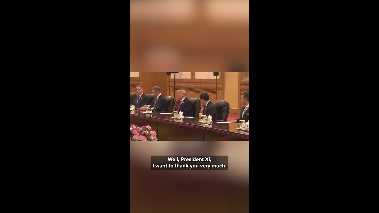 President Trump and China's President Xi spoke briefly in front of the press before their meeting