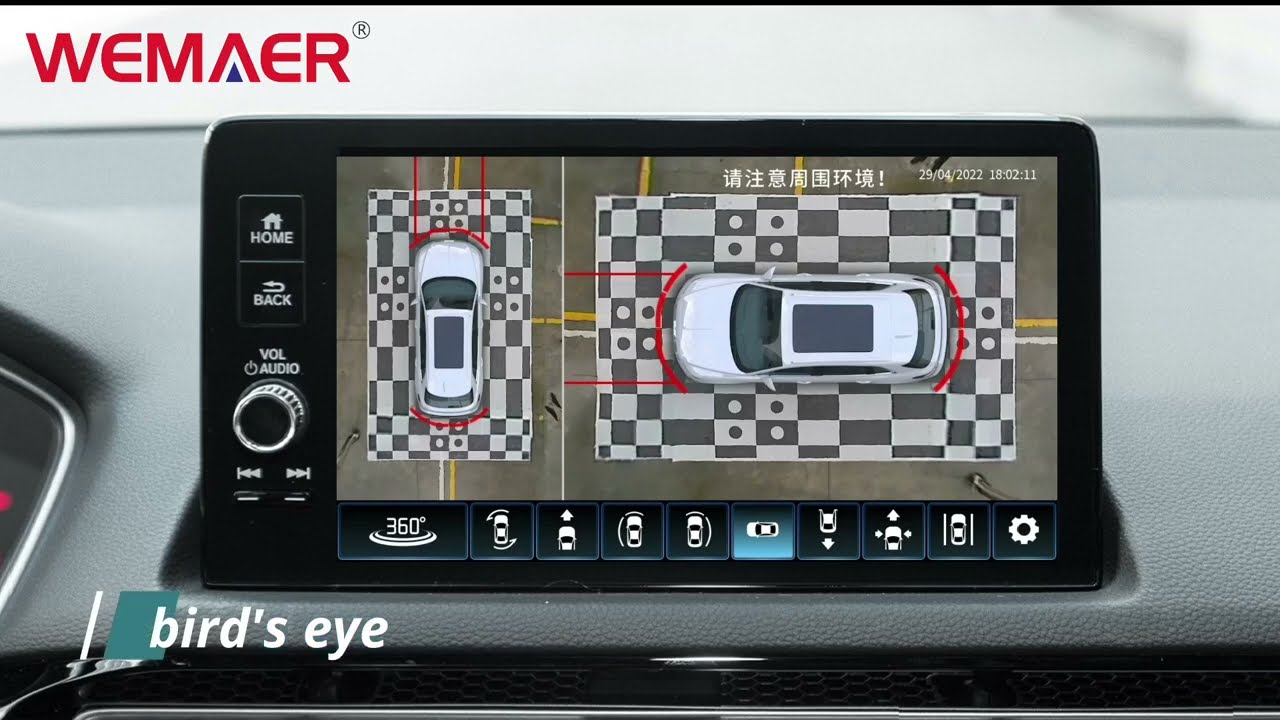 Wemaer OEM T7 Car 3D Camera Night Vision Around Bird View Security Camera System 4 Way DVR Avm 360 D