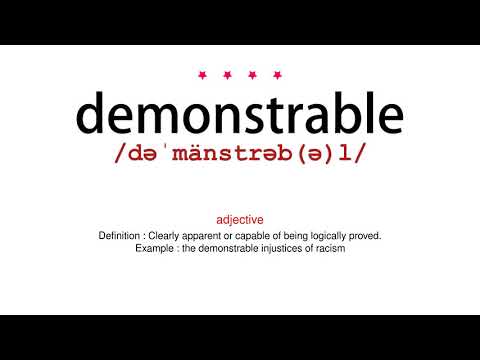 How to pronounce demonstrable - Vocab Today