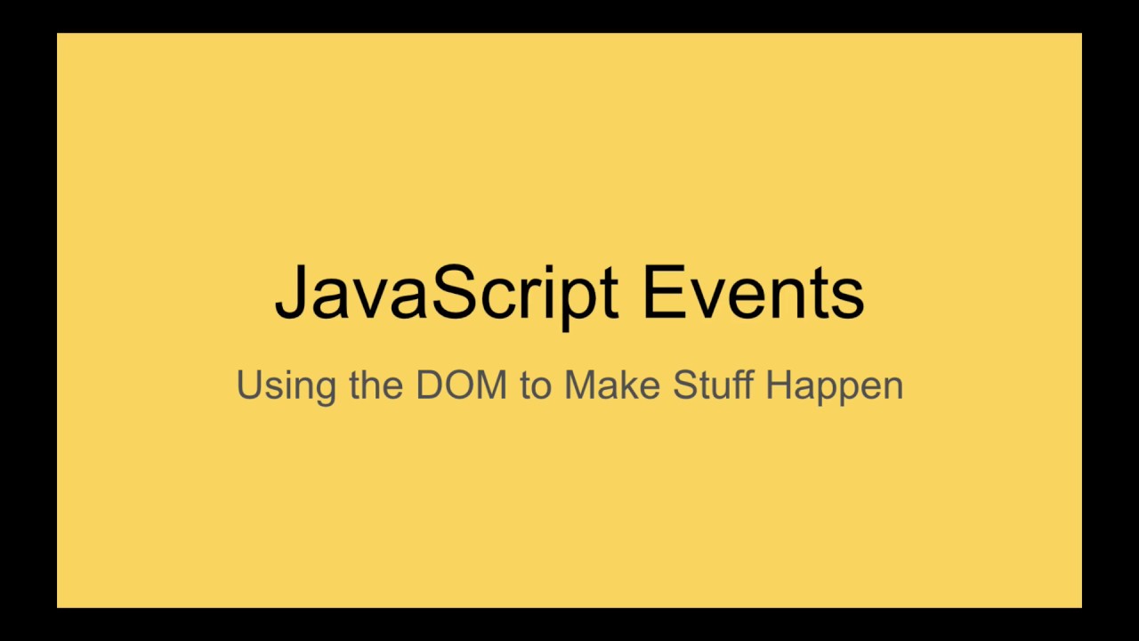 JSE 01 JS Events - Basic onclick Event