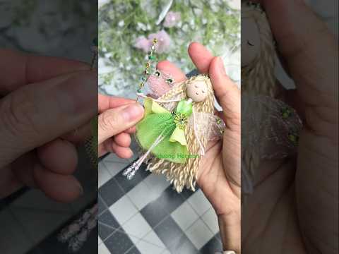Make a green flower fairy doll with me #huongharmon #fairydoll #diy