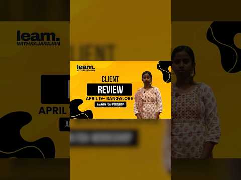 🚀 April 19 – Bangalore E- Commerce Workshop Highlights! | Learn with Raja Rajan | Bangalore |
