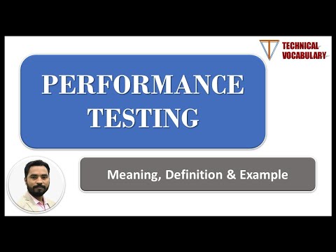 Performance Testing | Meaning of Performance | Definition of Performance | Technical Vocabulary