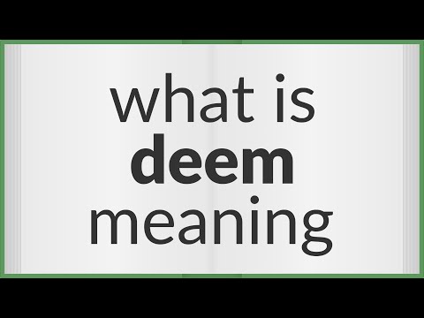 Deem | meaning of Deem