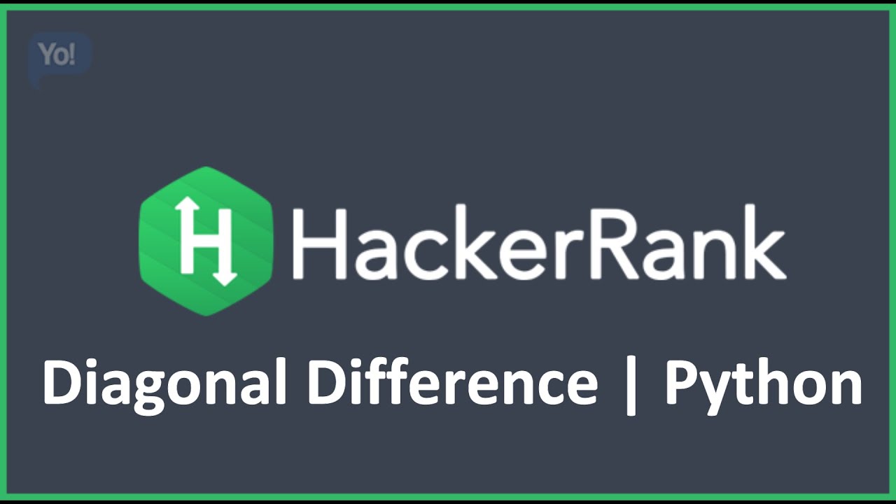 Diagonal Difference | Python Hacker Rank Solution