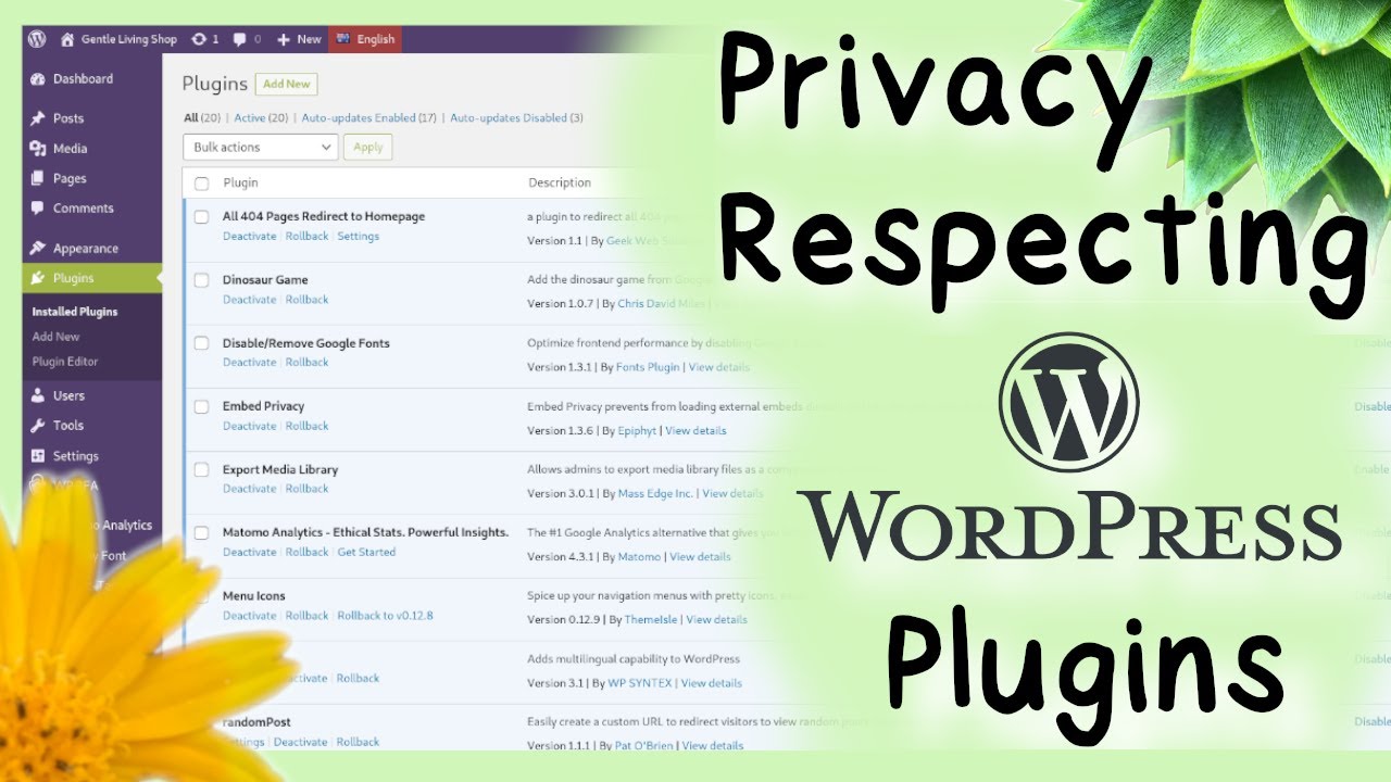 Privacy Respecting and Fun WordPress.org Plugins (no cookie notice needed & GDPR compliant!)