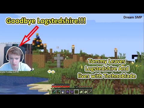 Tommy leaves Logstedshire and went to Technoblade's base!!!! | Dream SMP