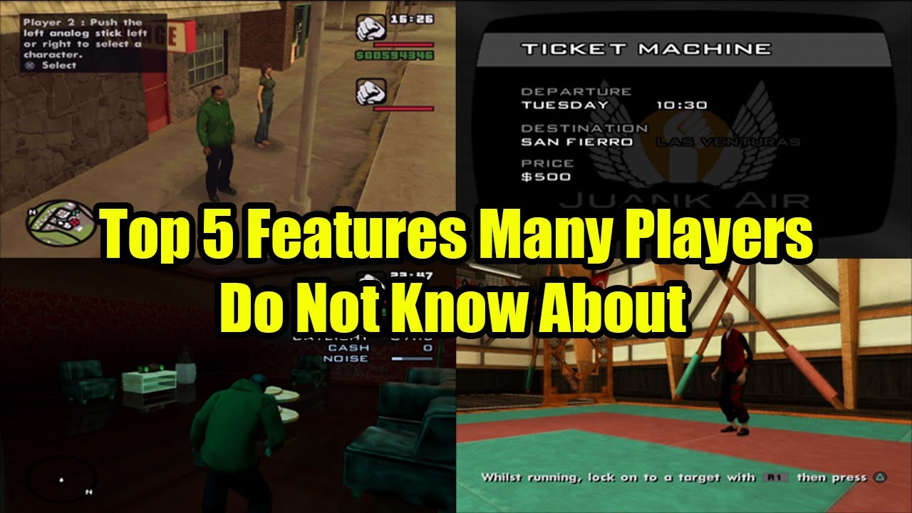 GTA San Andreas Top 5 Features Many Players Don't Know About