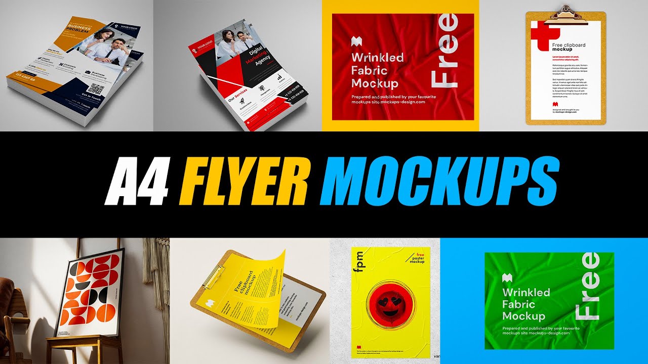 20 FREE A4 Flyer Mockups for your Projects | Photoshop Mockup