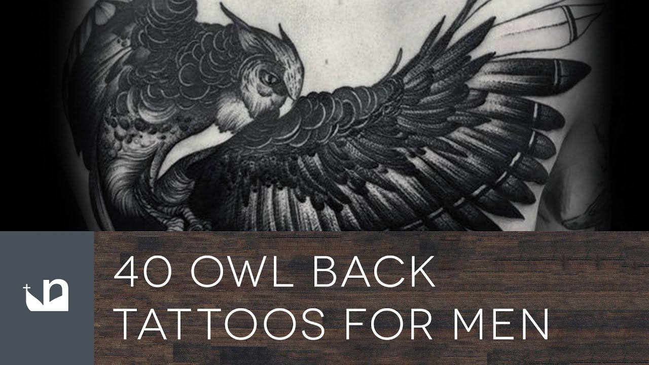 40 Owl Back Tattoos For Men