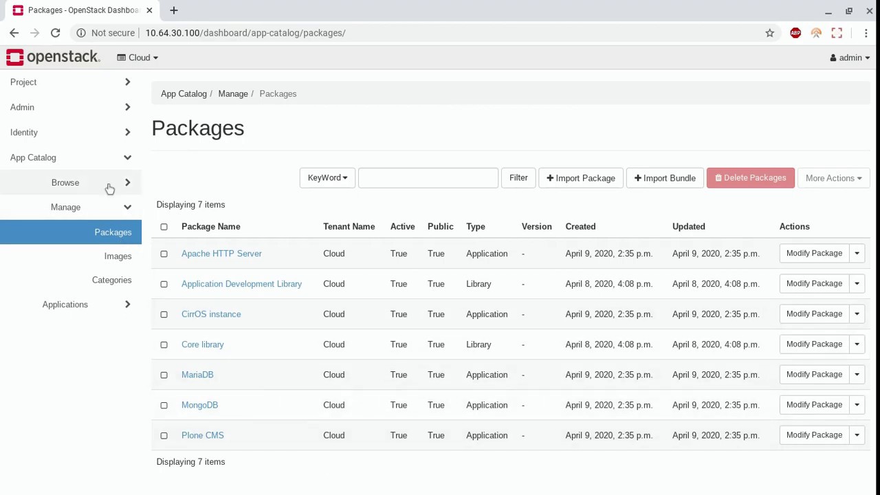 OpenStack Ussuri Murano App example