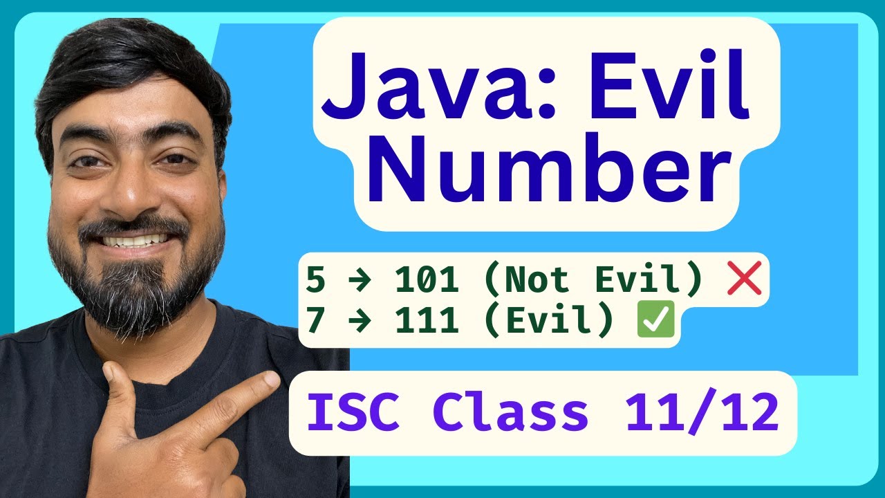 Java Program: Evil Number | Beginner Java Coding | ISC Class 11 & 12 Computer Science