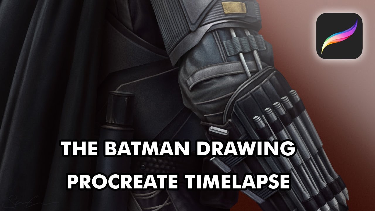 Drawing 'The Batman' - Procreate Timelapse