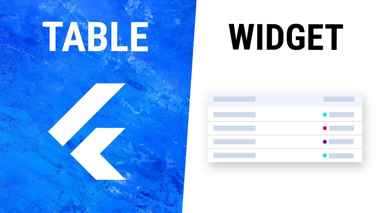 Flutter Table Widget