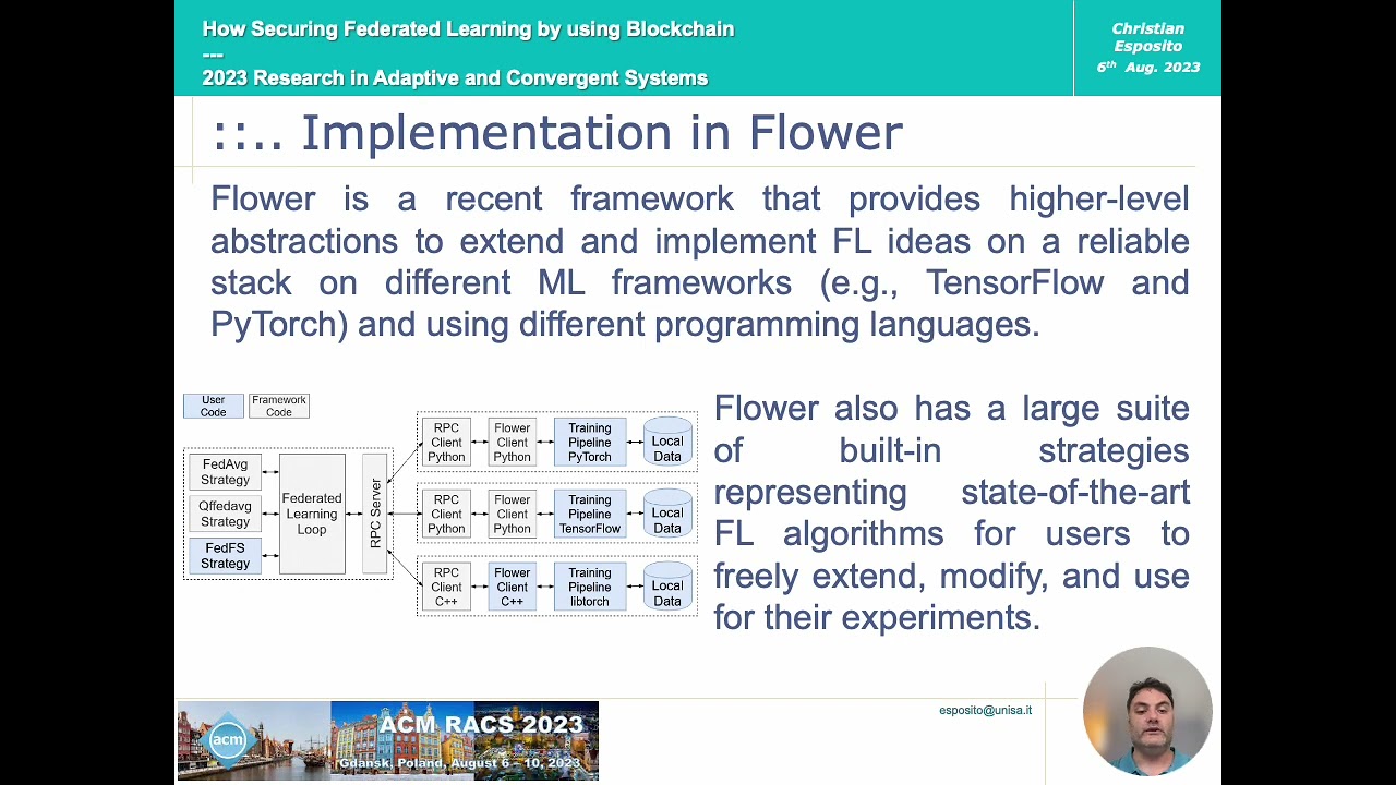 ACMRACS 2023: How Securing Federated Learning by using Blockchain