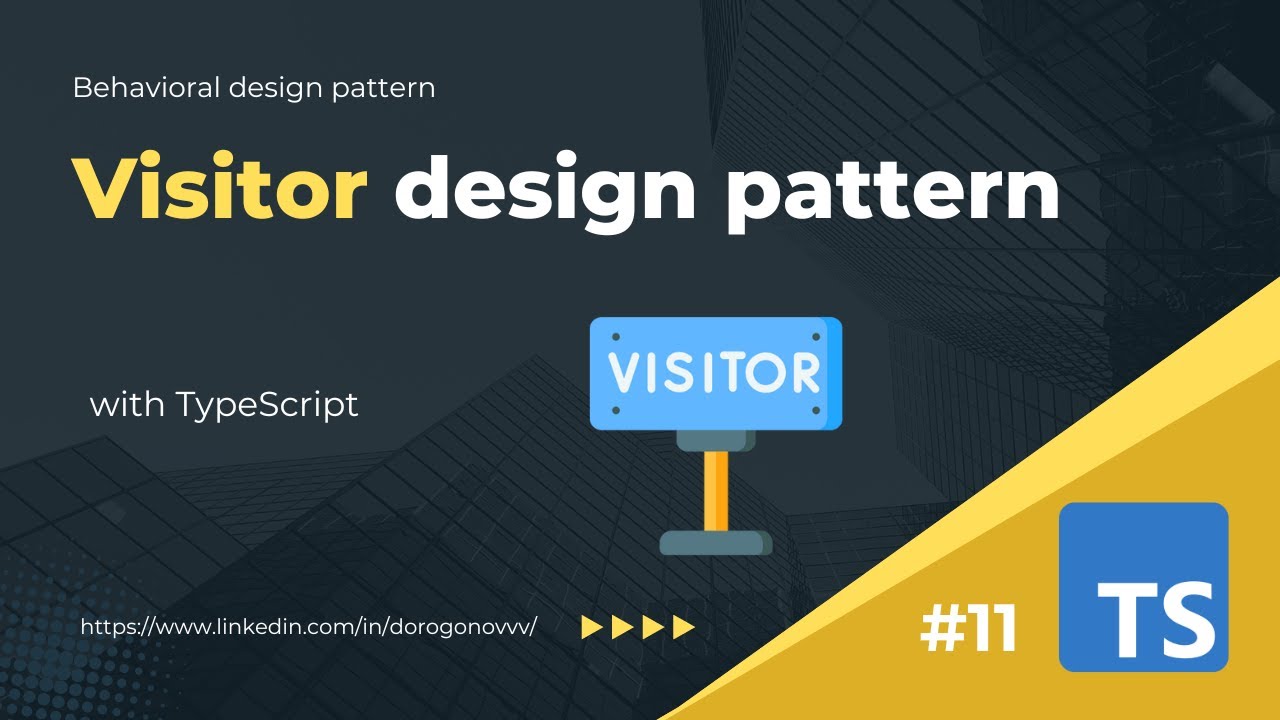 [Behavioral 11] Visitor design pattern pattern explained using TypeScript example