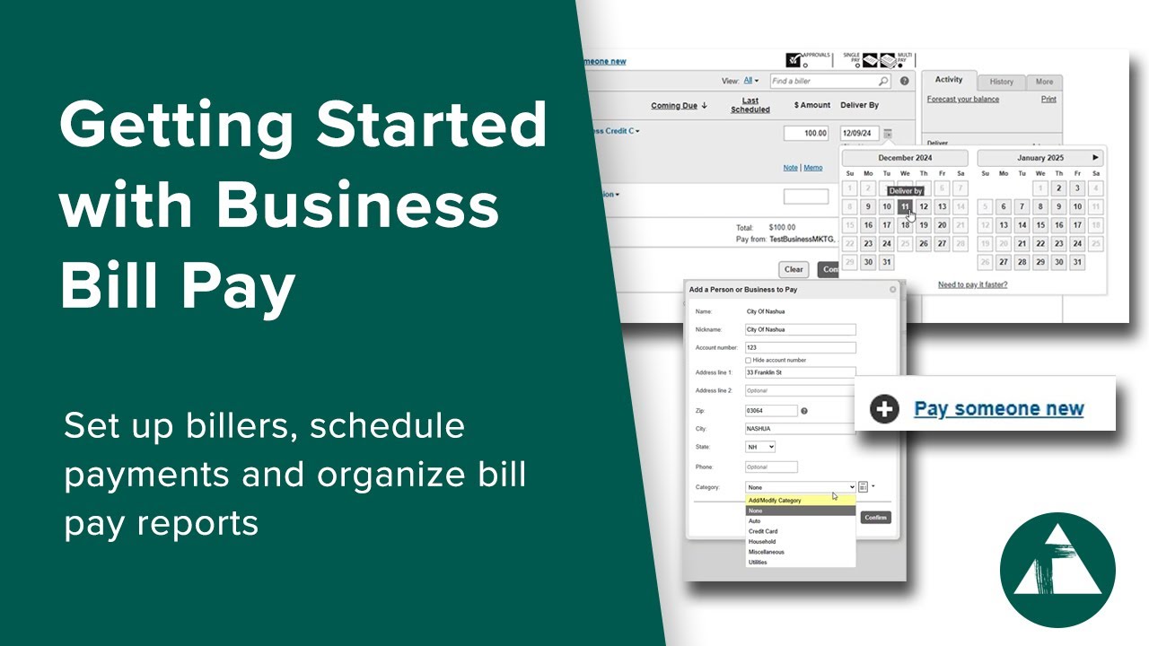 Get Started with Business Bill Pay