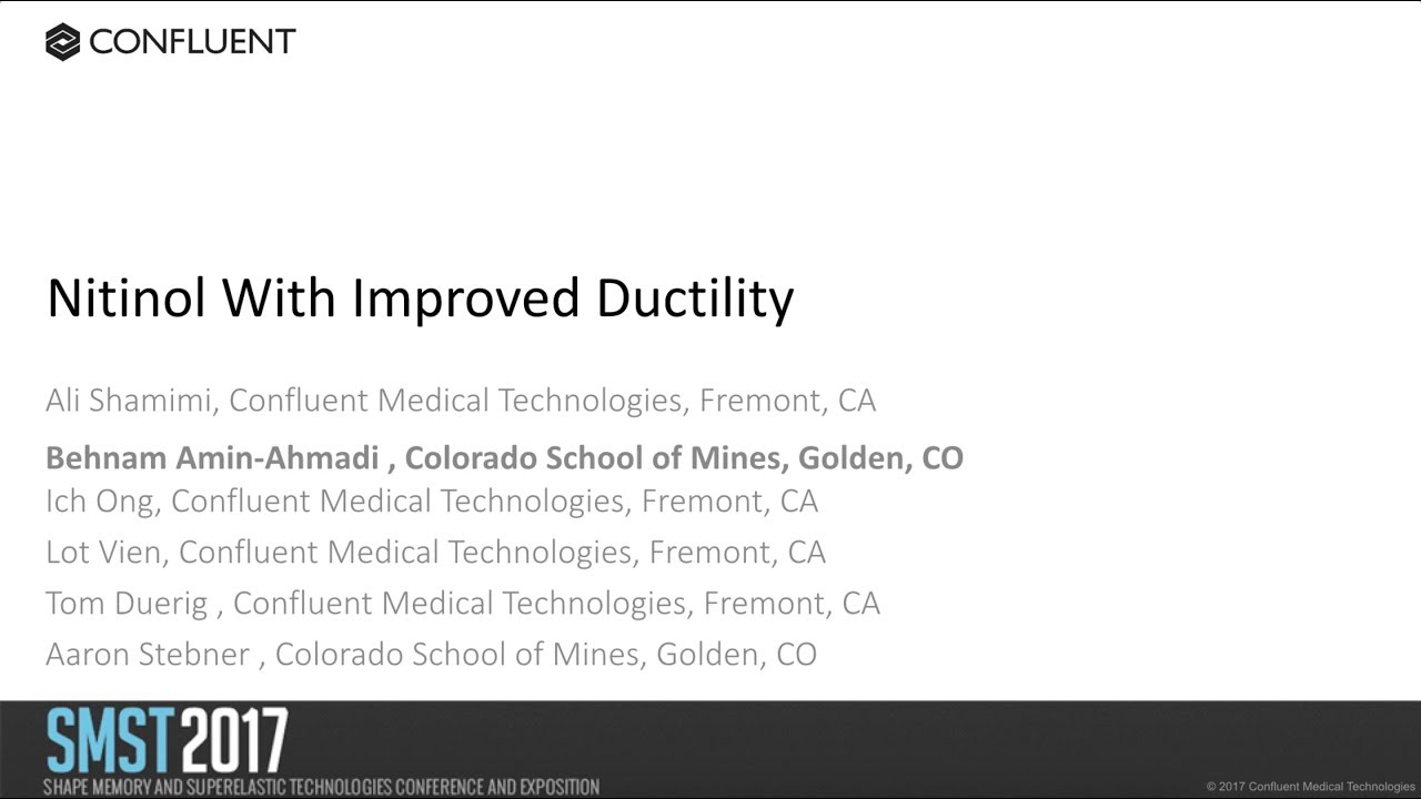 Nitinol With Improved Ductility