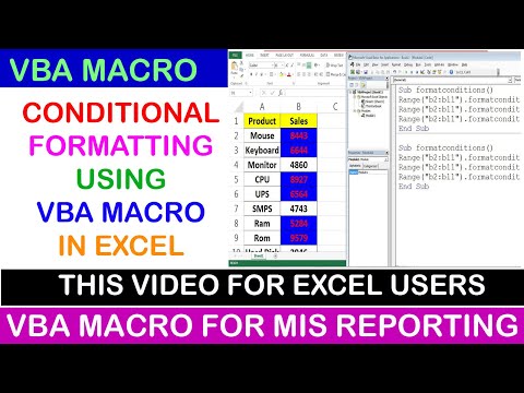 Learn Conditionals Formatting using vba macro Conditional formatting in excel vba macro complete ...