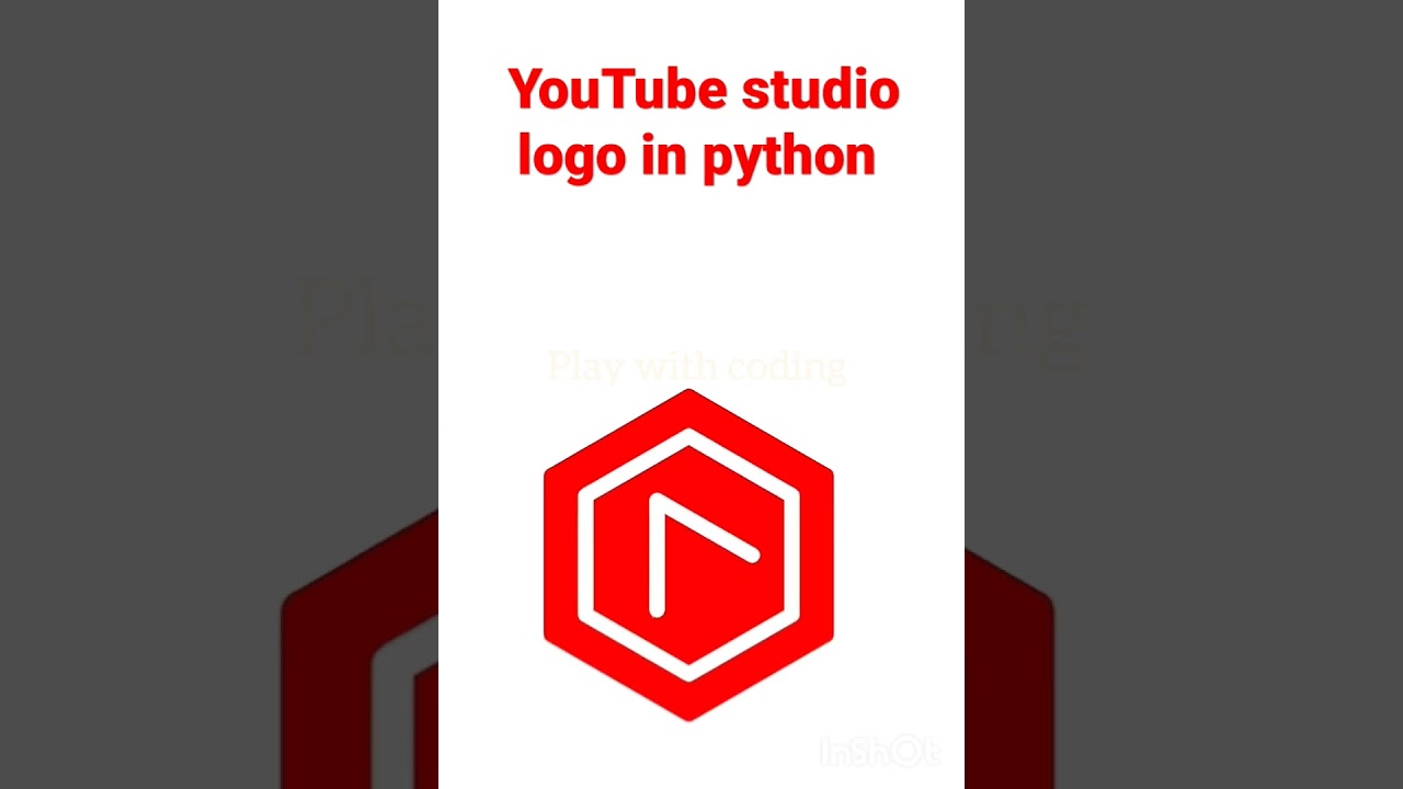 YouTube studio logo in python turtle graphics #shorts #ytshorts #pythonturtle #python #programming