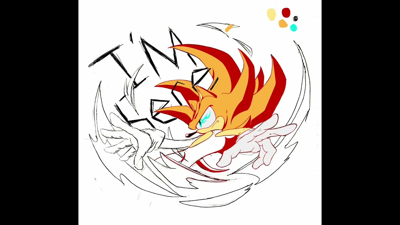 Super Sonic 2 drawing timelapse