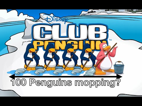 Easter eggs? Free items? Glitch? Watch line of penguin mopping | Club Penguin