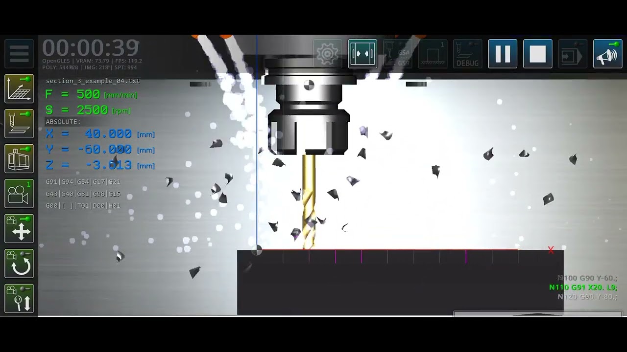 CNC Milling Simulator Machine Operation | VMC Programming Practice