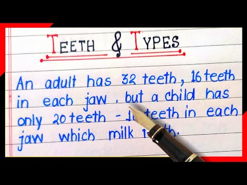 What are teeth | Definition of teeth | Types of teeth