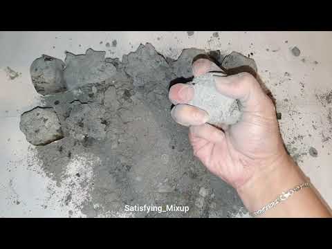 ASMR Burnt Floral Foam Cubes with Burnt floral foam Leftovers and gym chalk Paste