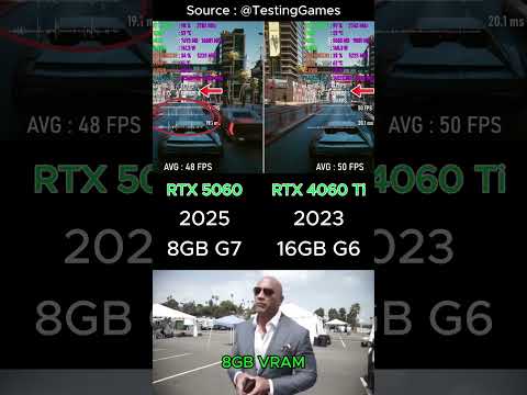 RTX 5060 VS RTX 4060 Ti GPU ✅ #Gaming #PCGaming #Nvidia #NVDA #PC #RTX #GPU #Geforce #budgetgaming