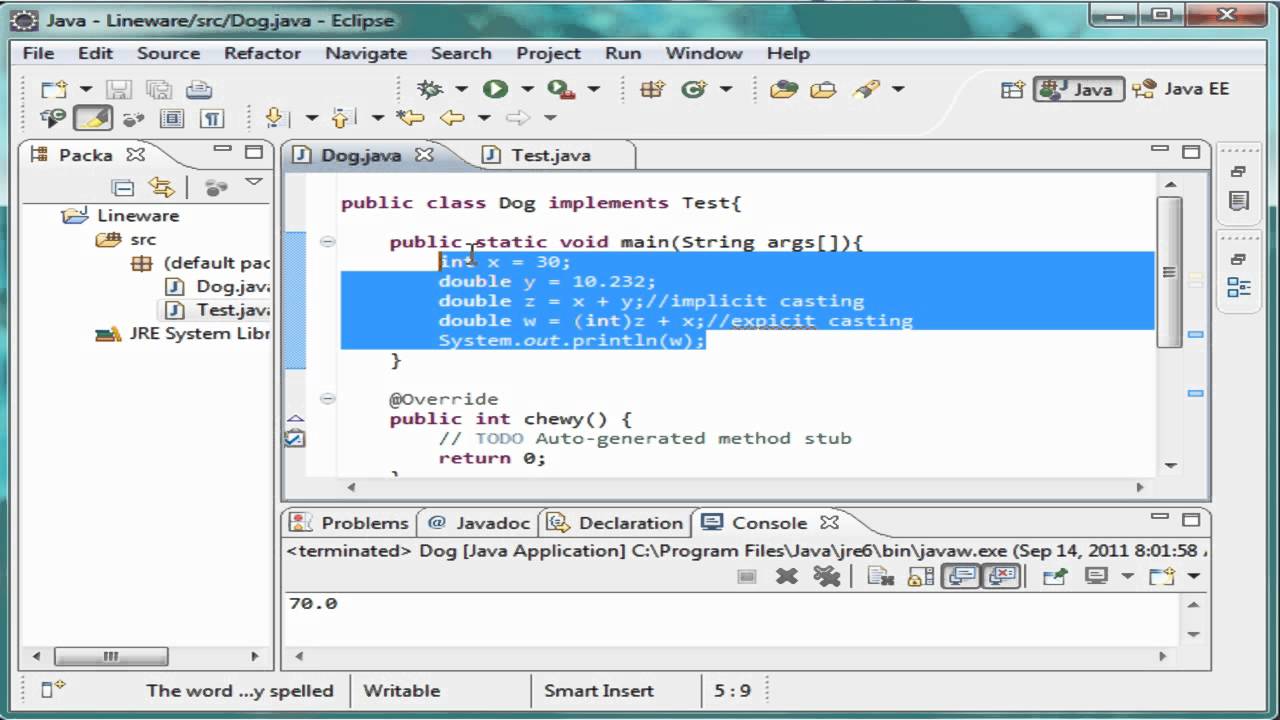 Java Jdk 7 tutorial 16 Casting