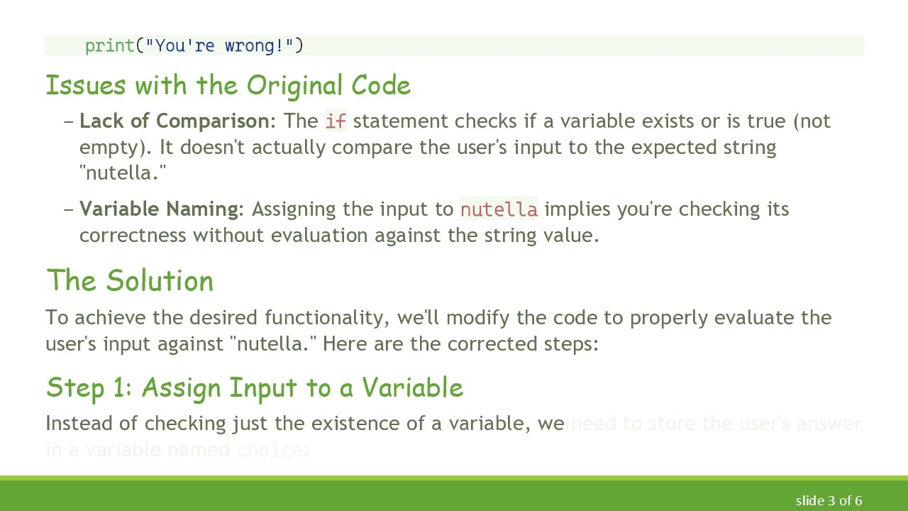Understanding Your Python If-Else Statement: Fixing Input Logic