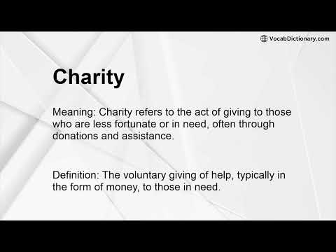 Charity Meaning