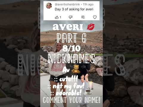 averi ! ☕️ #fypシ #preppy #names #avery