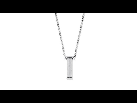 Steve Madden Stainless Steel Cylinder 26" Necklace
