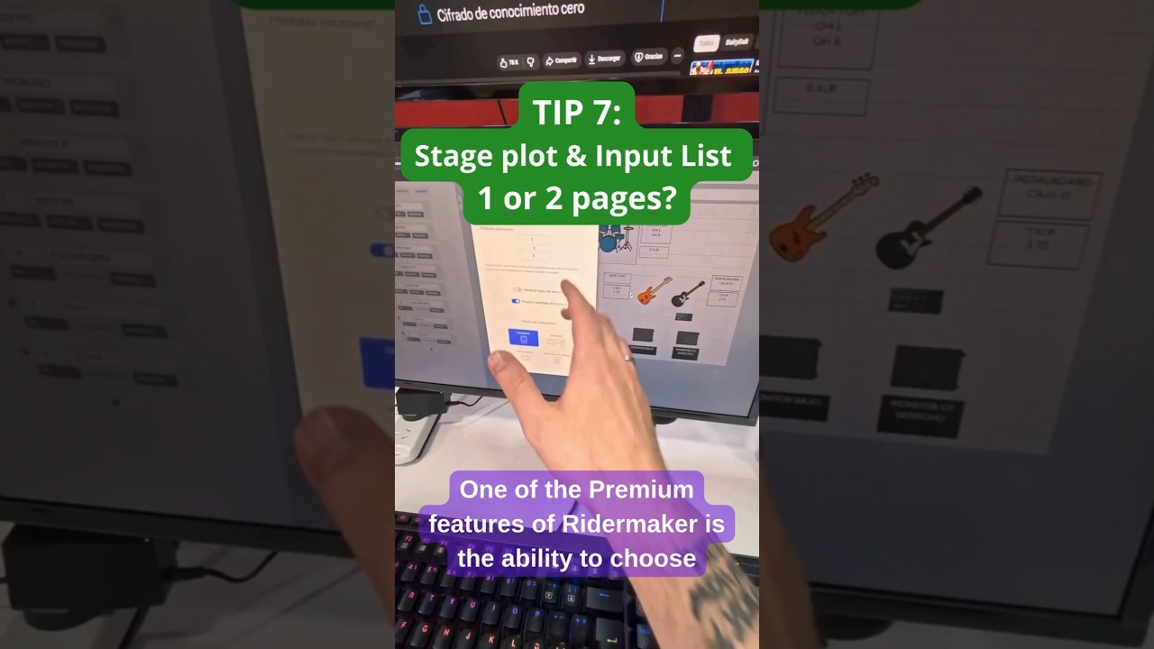 TIP 7: Stage plot & Input list. 1 or 2 pages?