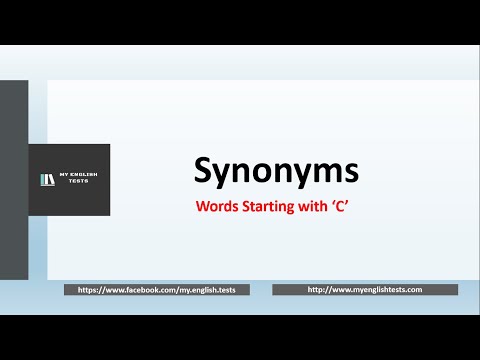 Synonyms for words starting with letter C - Set1