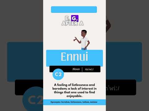 Ennui Meaning | Ennui Pronunciation | Ennui Synonyms #shorts