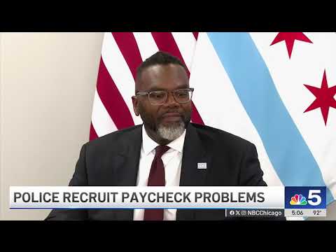 Chicago mayor responds to report of police recruits not being paid after a month