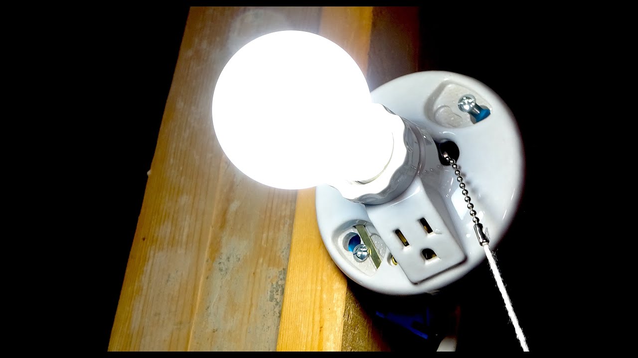 Porcelain Light Fixture with Outlet - INSTALLATION