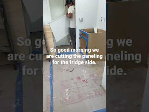 We are installing the panel fridge.