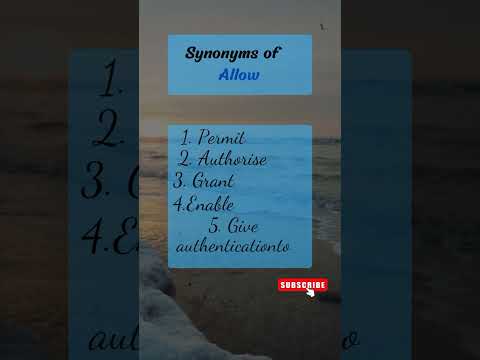 Synonyms of allow🇬🇧 #english #ielts #pte #vocabulary #toefl #synonyms